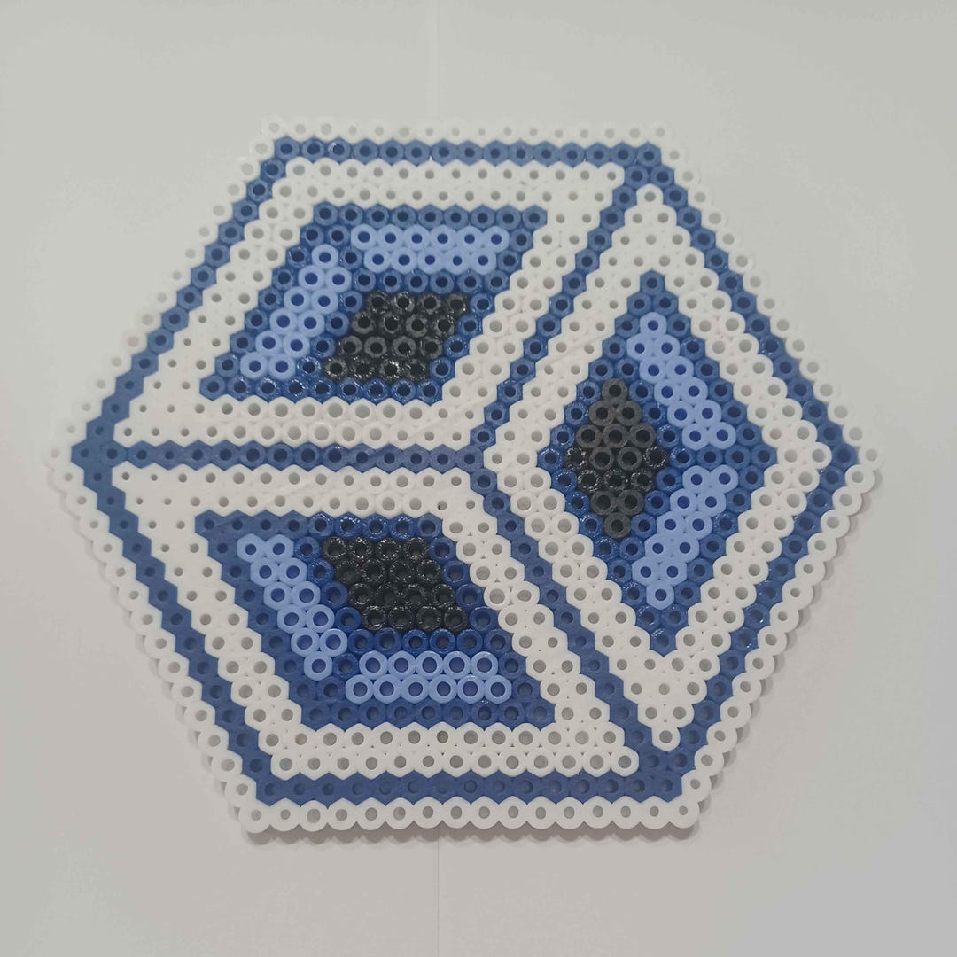 Perler Bead Flat Optical Illusion Cube - Etsy