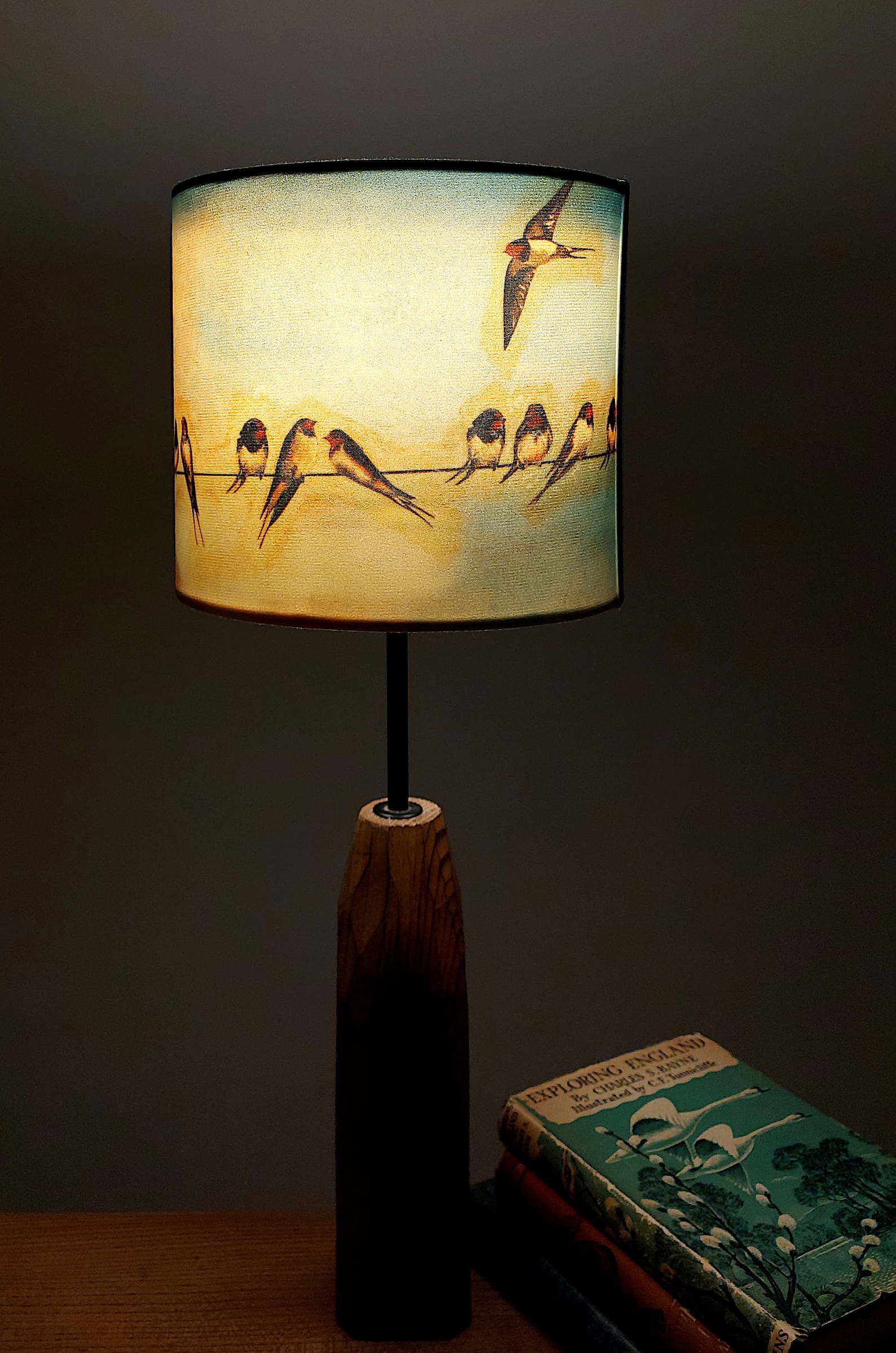 Swallows Drum Lampshade: Nature Inspired Bird Light Shade - Etsy UK