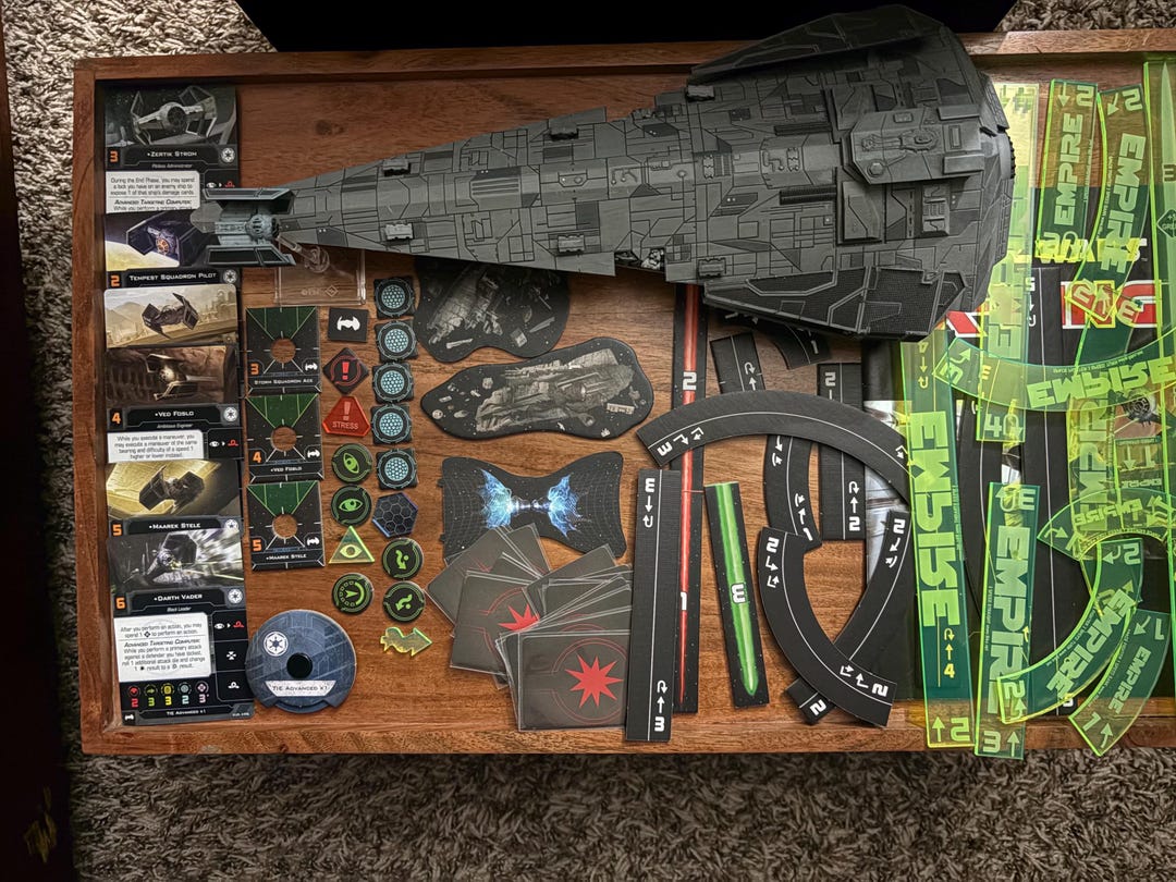Star Wars X-wing Miniatures Imperial Raider Class Corvette and TIE ...