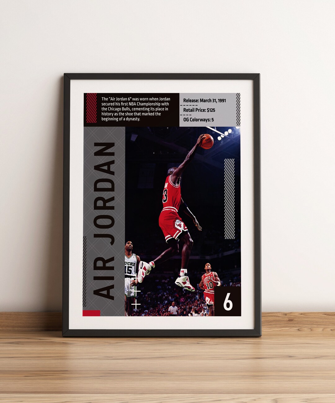Michael Jordan - Air Jordan 6 Legacy Poster, Air Jordan Poster Print ...