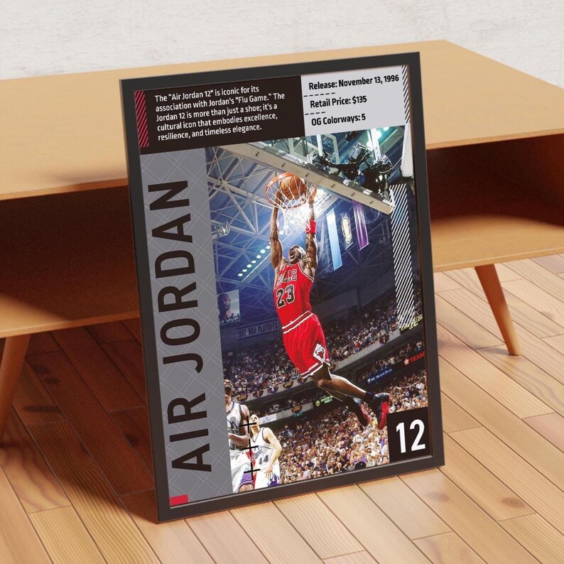 Air Jordan 12 Legacy Poster: Michael Jordan Sneaker Art Print - Etsy