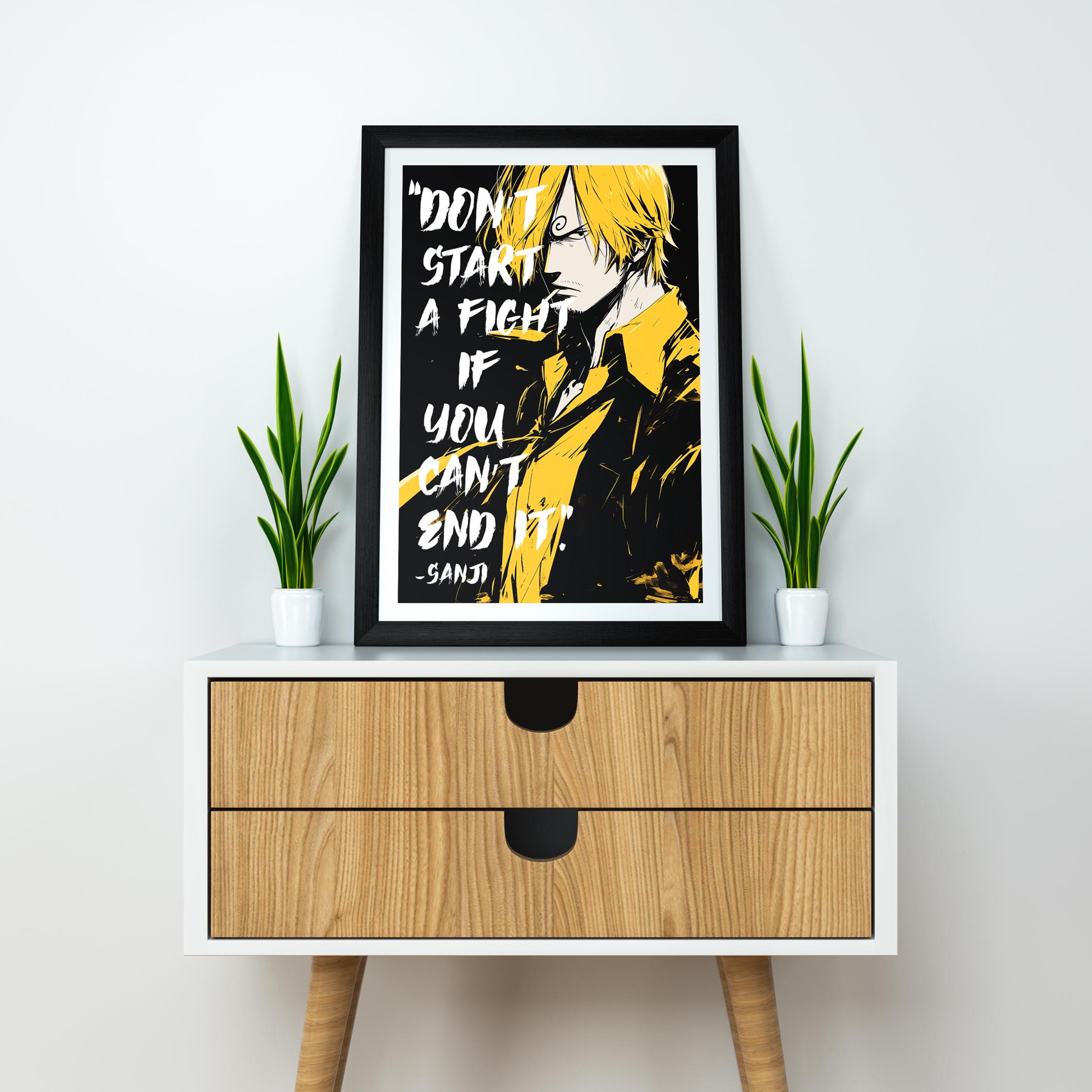 One Piece Poster, Sanji Print, Anime Art, Anime Poster, Anime Wall Art ...