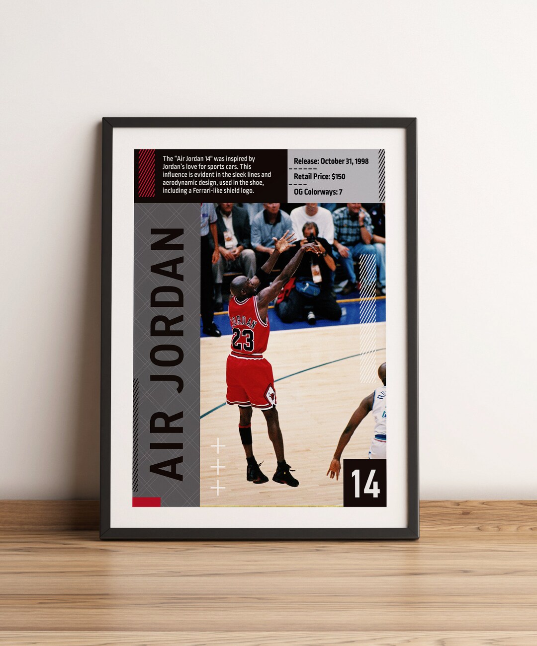 Michael Jordan - Air Jordan 14 Legacy Poster, Air Jordan Poster Print ...