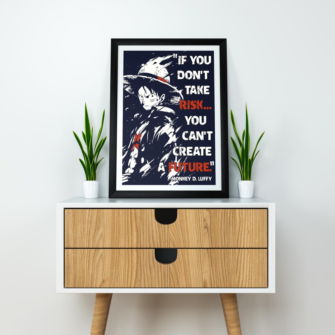 One Piece Poster, Luffy Print, Anime Art, Anime Poster, Anime Wall Art ...