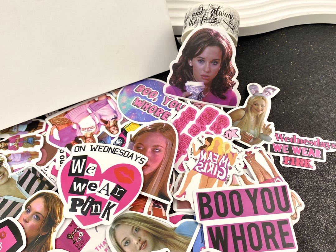 Mean Girl Stickers/mean Girls Sticker Pack-50 Pieces/pink Girl Stickers ...