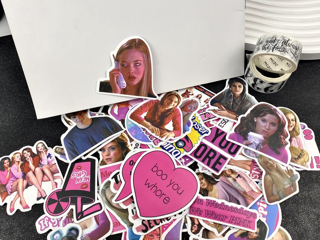 Mean Girl Stickers/mean Girls Sticker Pack-50 Pieces/pink Girl Stickers ...