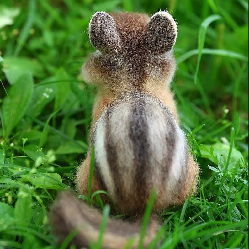 Needle Felted Chipmunk Sculpture: Handmade Wool Felt Ornament - Etsy UK