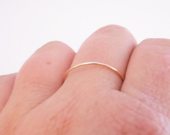 Thin 14k Gold Fill Ring Dainty Simple Stacking Band linea Ring by ...
