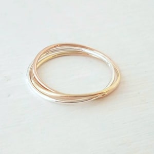 Tri Color Rolling Ring - Etsy