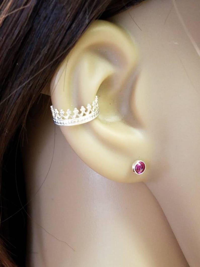 Princess Crown Ear Cuff in Sterling Silver | Etsy