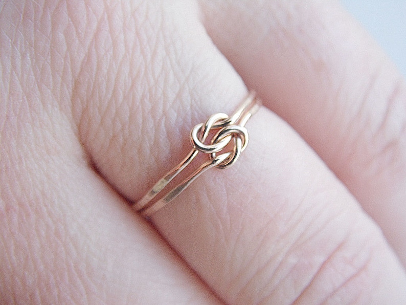 Double Love Knot Ring 14k Gold Fill - Etsy