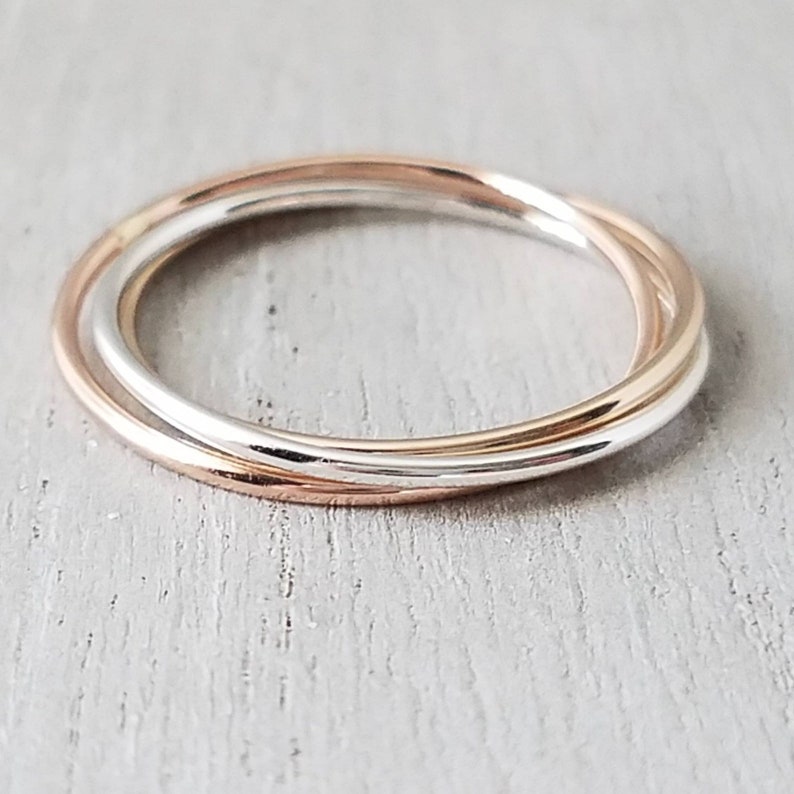 Tri Color Rolling Ring - Etsy