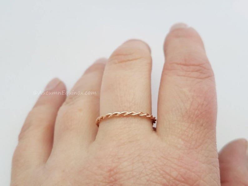Gold Twist Ring 14k Gold Filled Band - Etsy