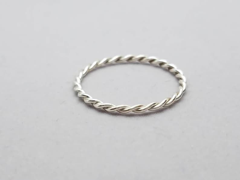 Sterling Silver Twist Ring - Etsy