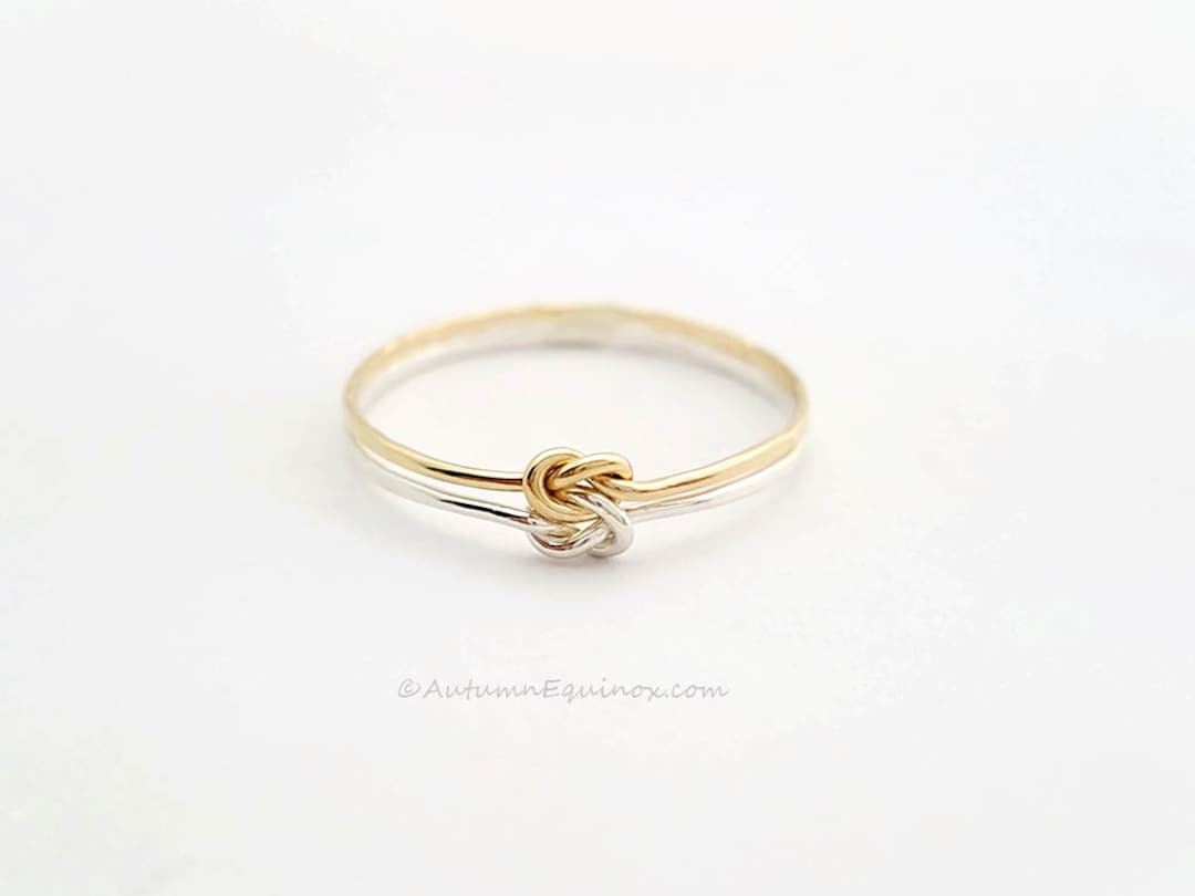 Double Love Knot Ring Sterling Silver Gold Filled - Etsy