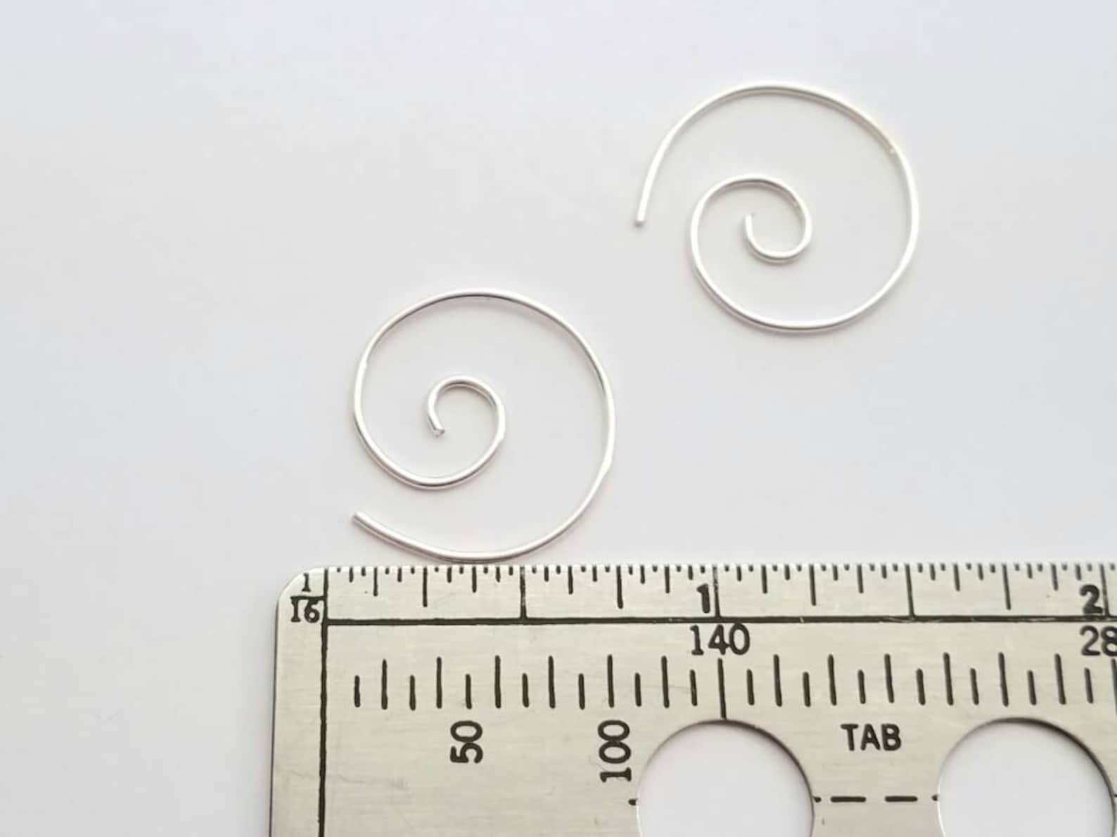 Spiral Hoop Earrings Sterling Silver - Etsy