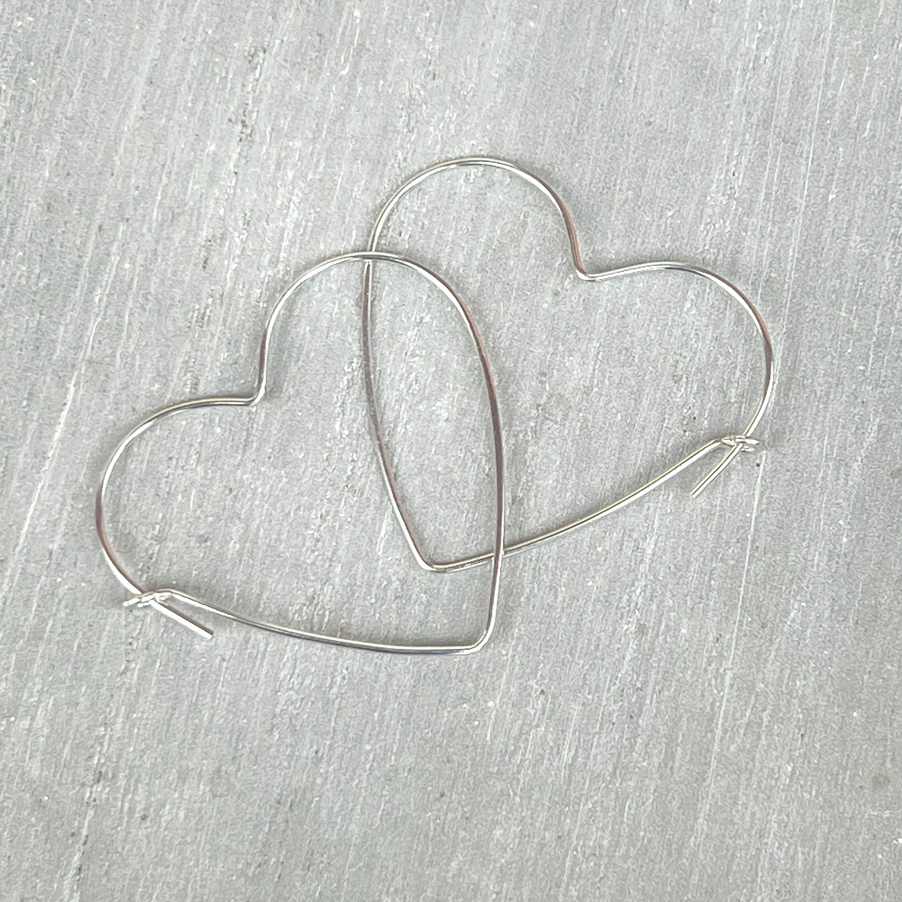 Heart Hoop Earrings - Etsy