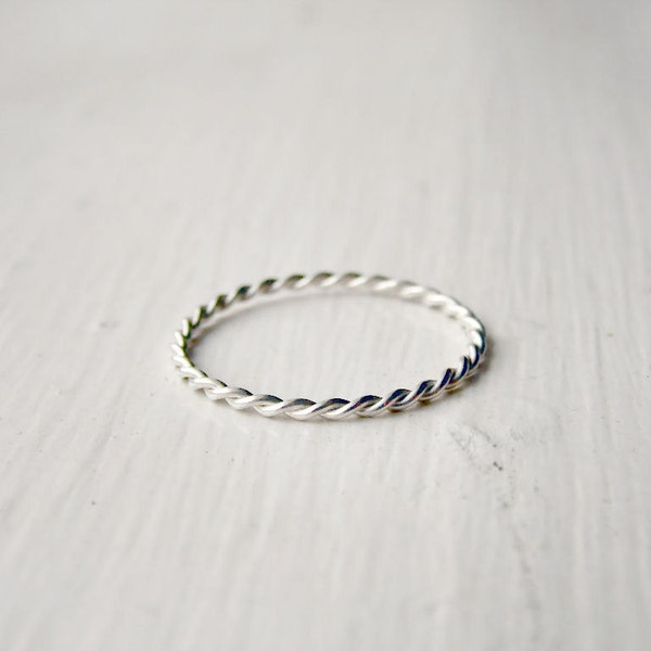 Silver Twisted Ring - Etsy