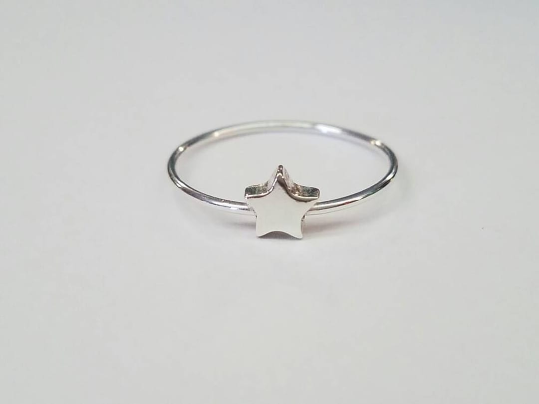 Star Ring Sterling Silver Celestial Ring - Etsy