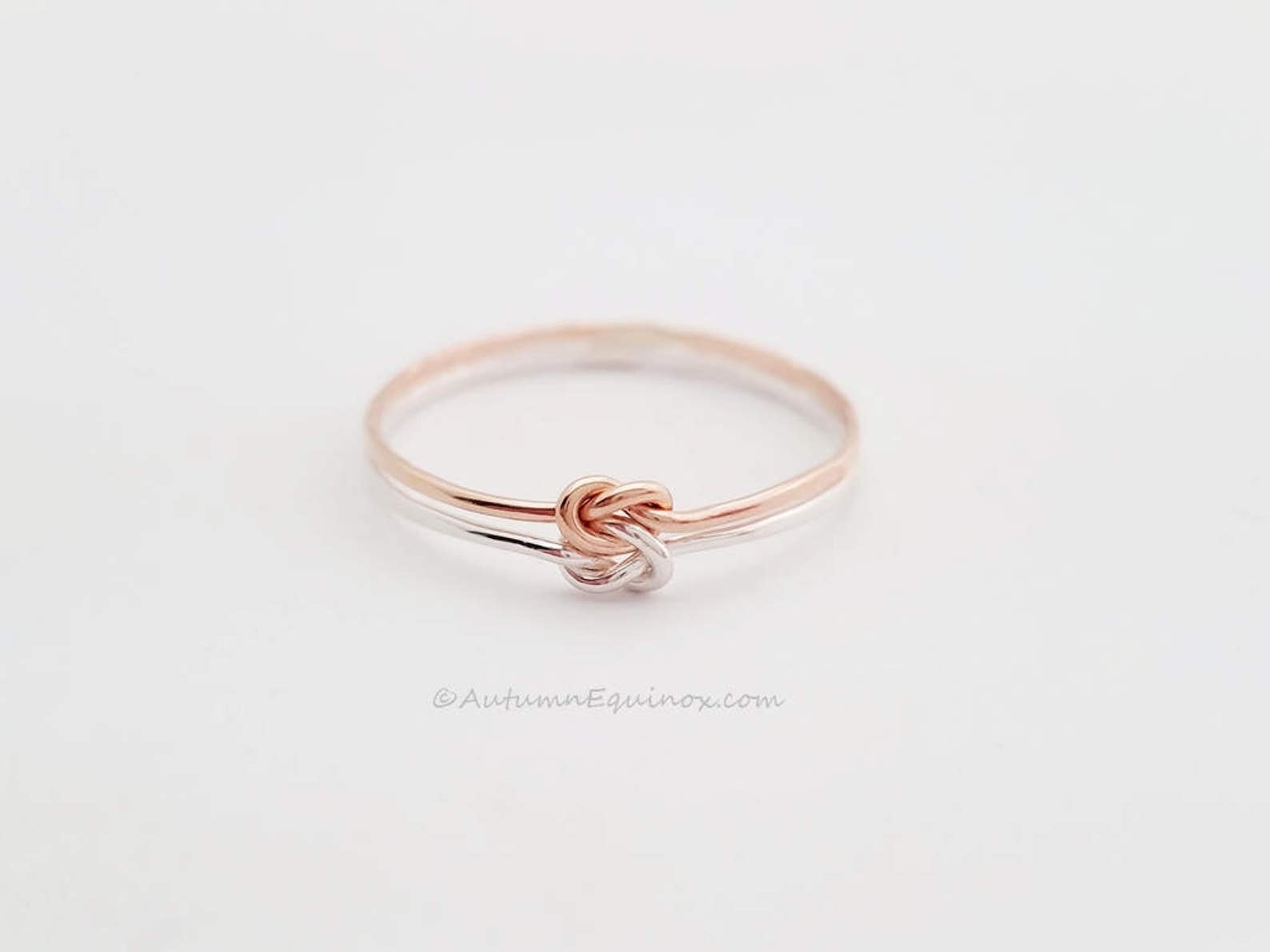 Double Love Knot Ring Sterling Silver Rose Gold Filled - Etsy