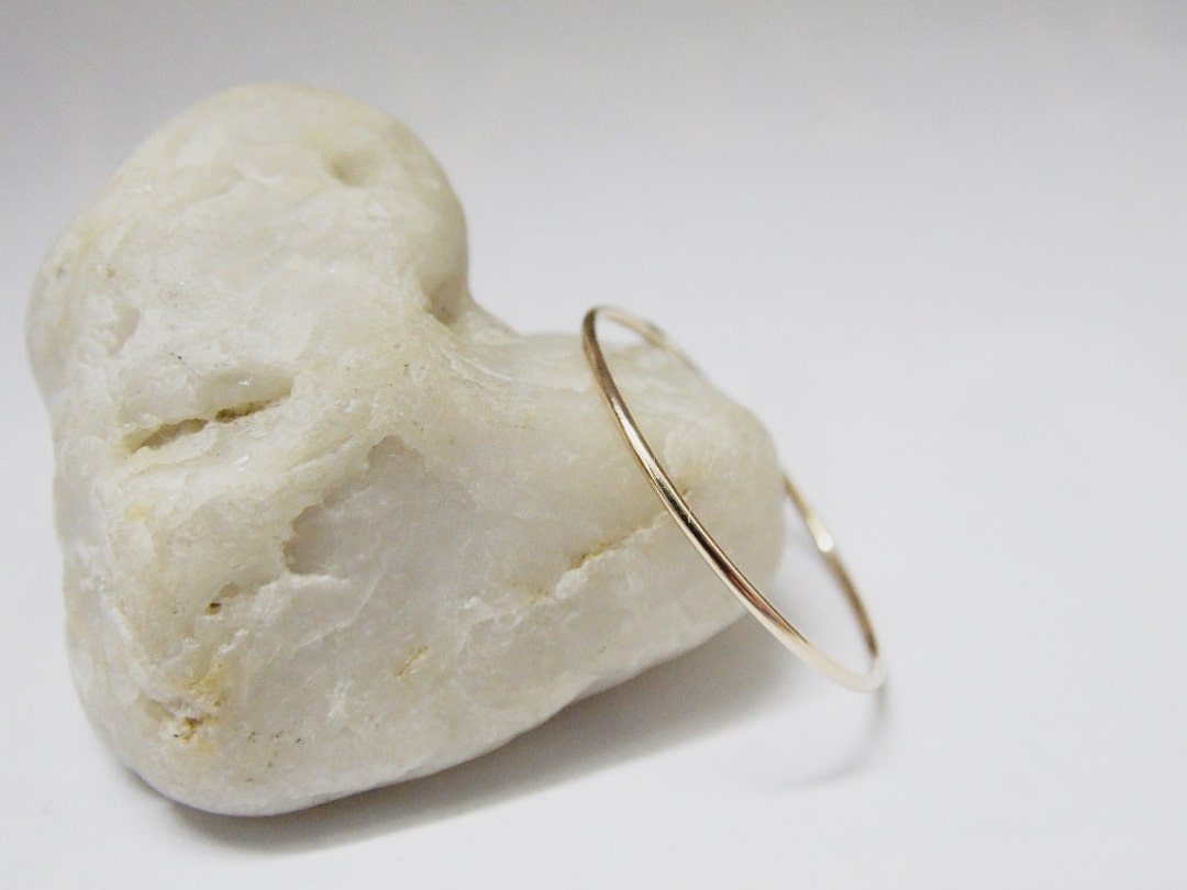14k Solid Gold Stacking Ring - Etsy