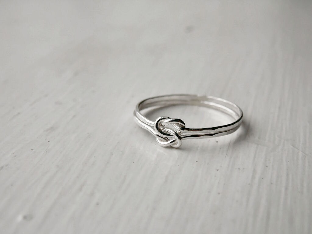 Double Love Knot Ring Sterling Silver - Etsy