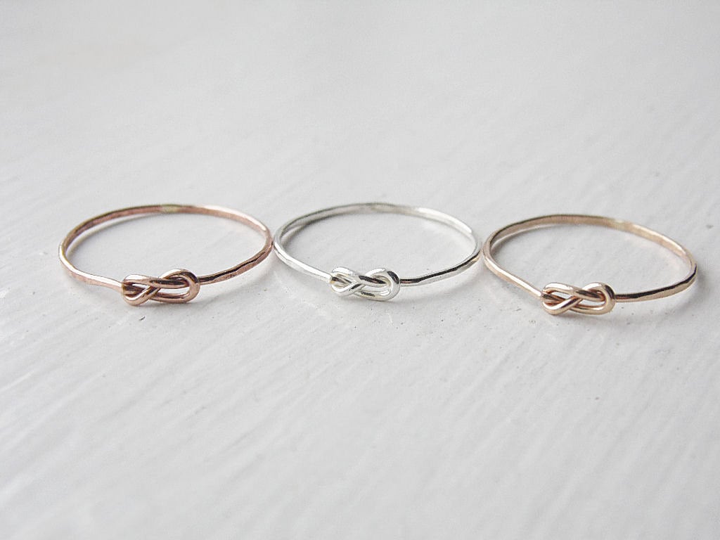 Thin Infinity Ring 14k Gold Fill Stacking Ring Knot - Etsy