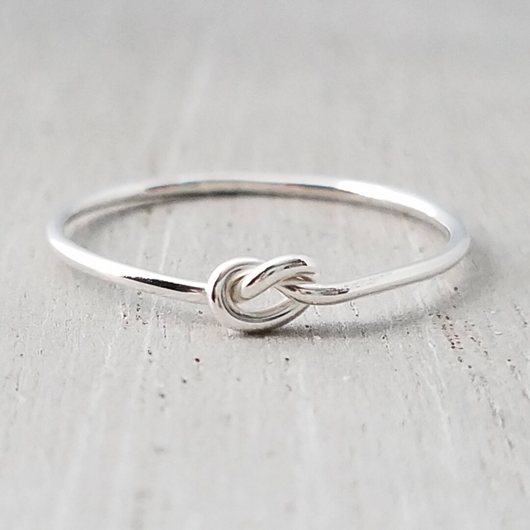 Silver Knot Ring - Etsy