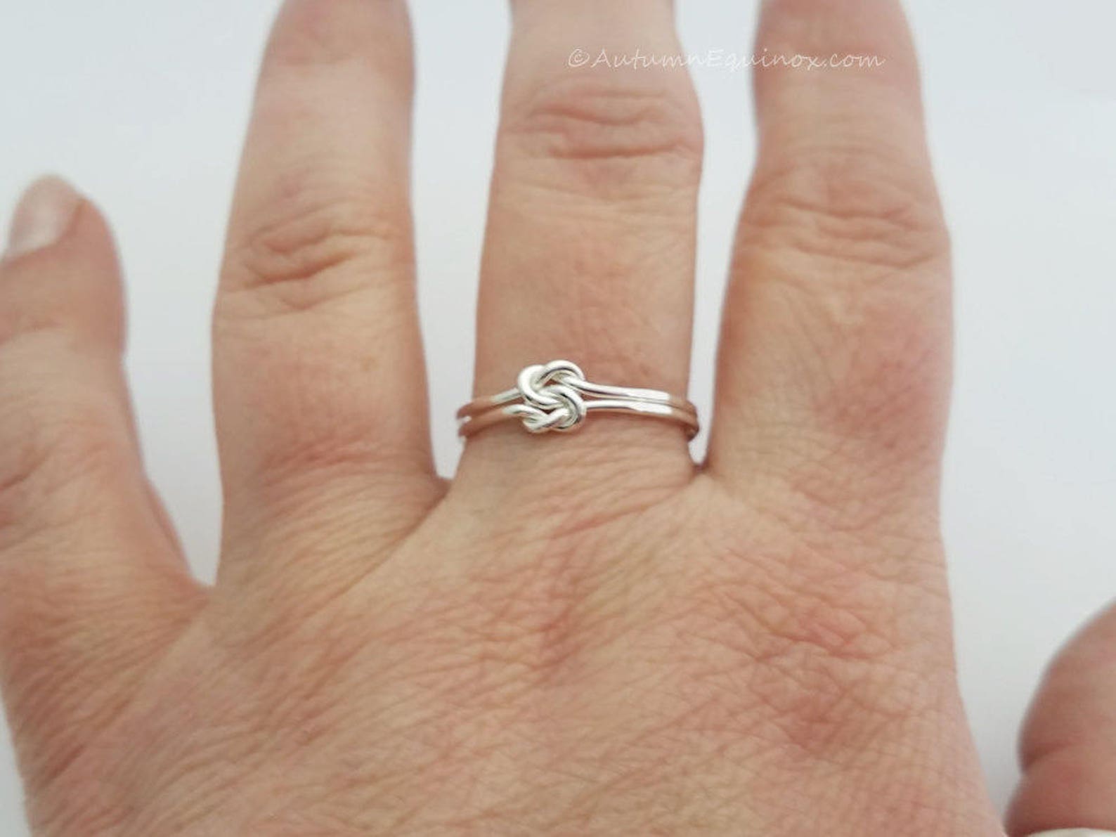 Chunky Double Love Knot Ring Sterling Silver - Etsy