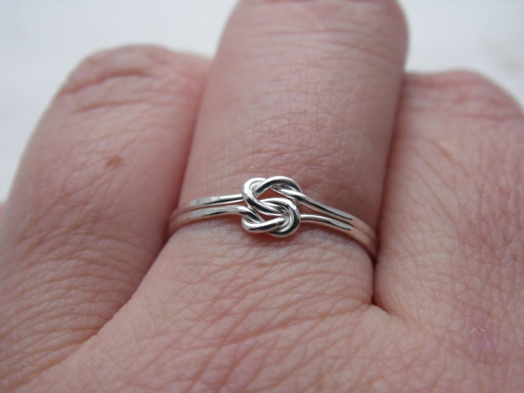 Double Love Knot Ring Sterling Silver - Etsy