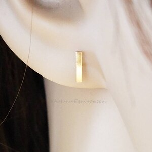 Gold Bar Earrings 14k Gold Filled - Etsy