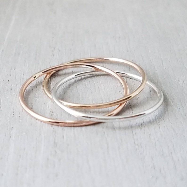 Tri Color Rolling Ring - Etsy