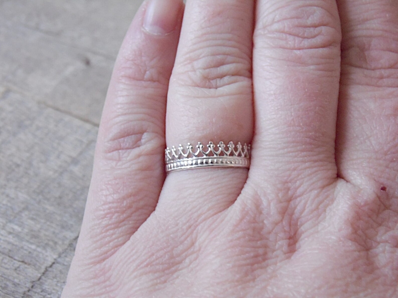 Crown Ring Sterling Silver Princess Ring - Etsy