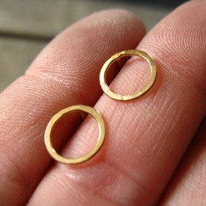 Small Hoop Stud Earrings in 14 Karat Gold Fill - Etsy