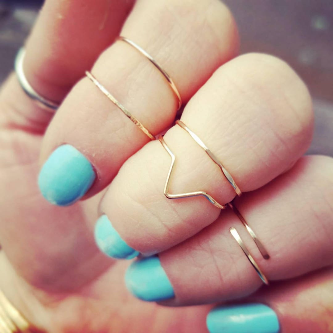 Gold Midi Rings Knuckle Rings - Etsy