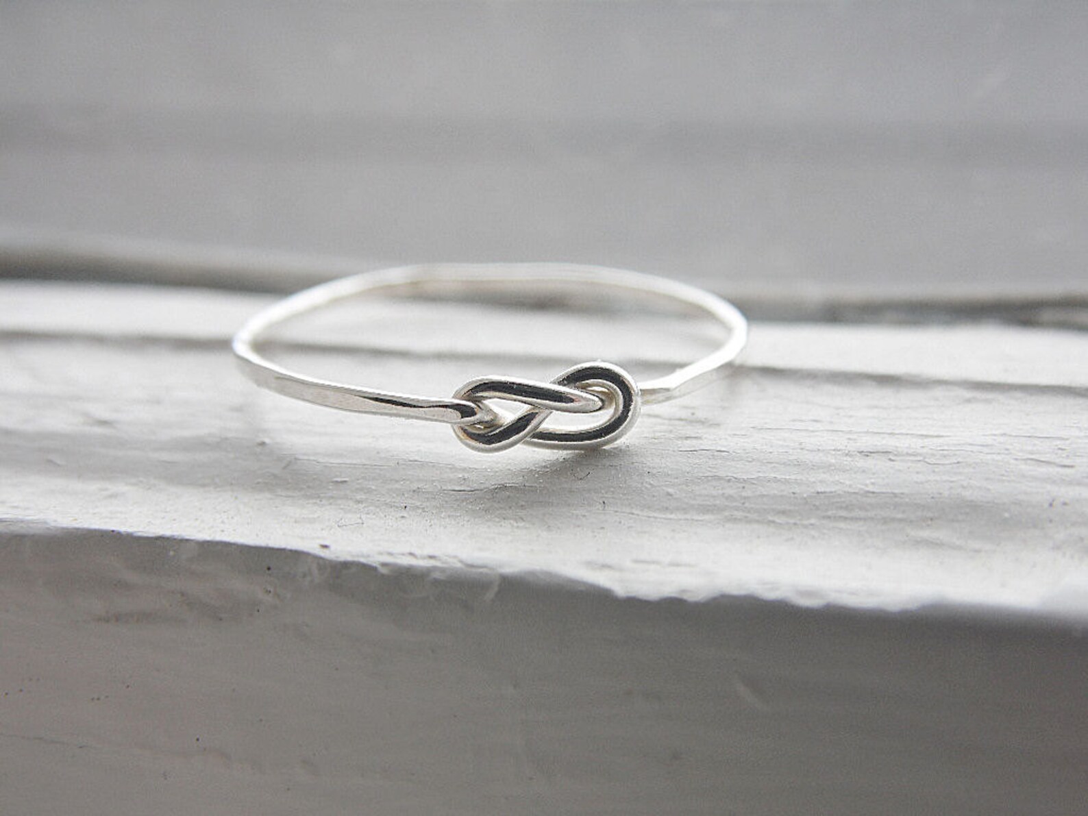 Thin Infinity Knot Ring Sterling Silver - Etsy