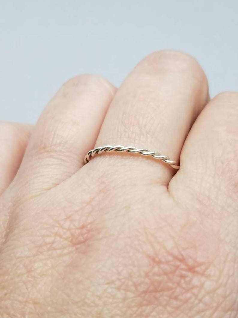 Sterling Silver Twist Ring - Etsy