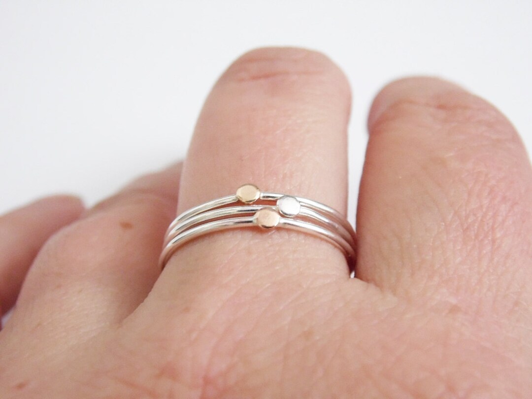 Stacking Ring Rose Gold Silver - Etsy
