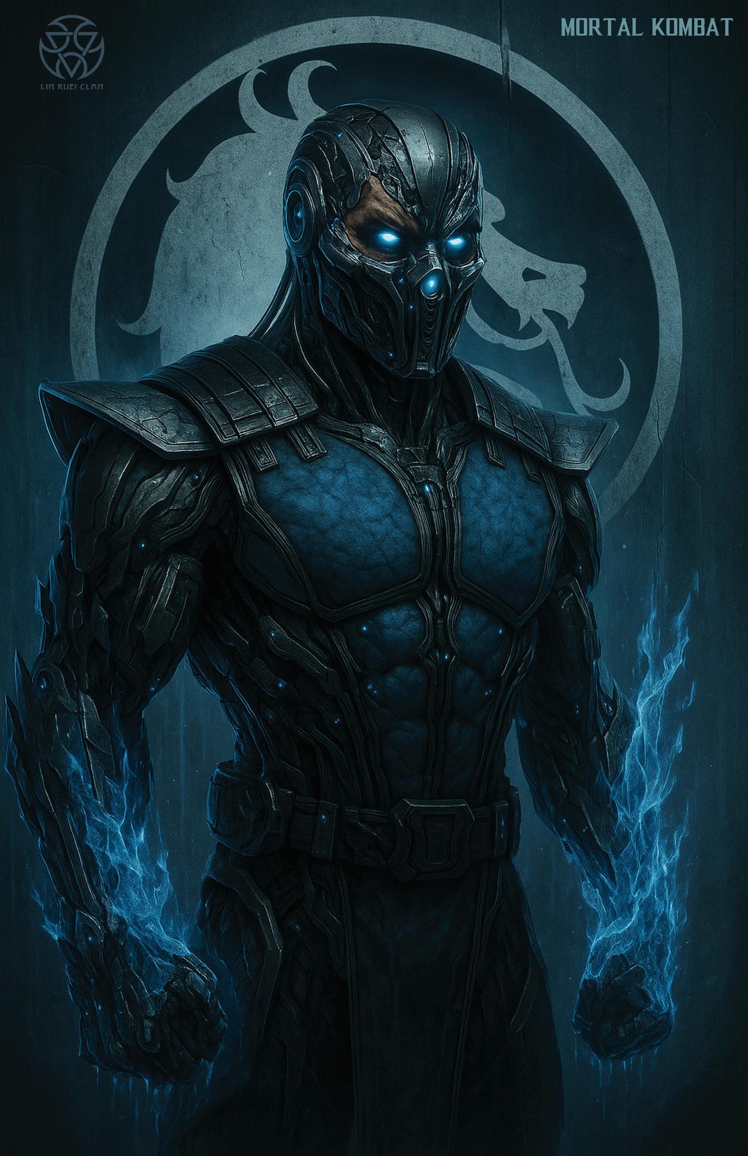 Mortal Kombat Sub-zero Inspired Artwork. Poster Size 11in X 17in ...