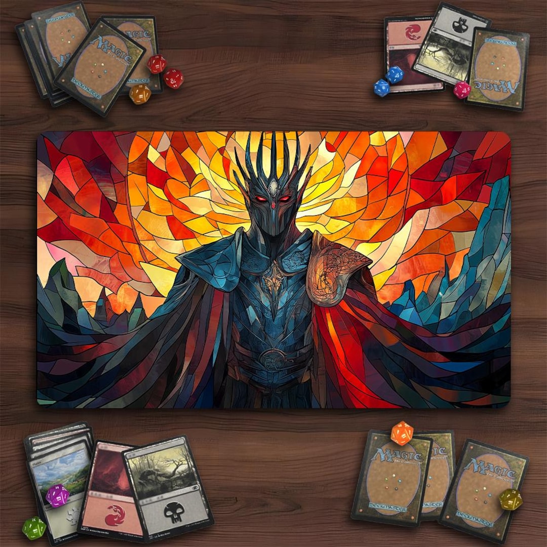 MTG Playmat Lord of the Rings Playmat TCG Playmat Mouse Pad Stained ...