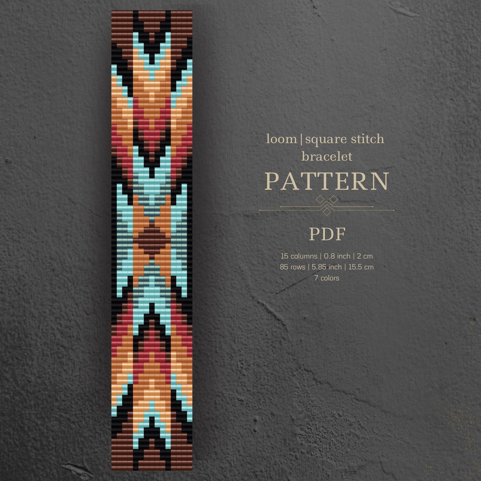 Beading Pattern, Loom Bracelet, Pdf Instant Download, Native Design ...