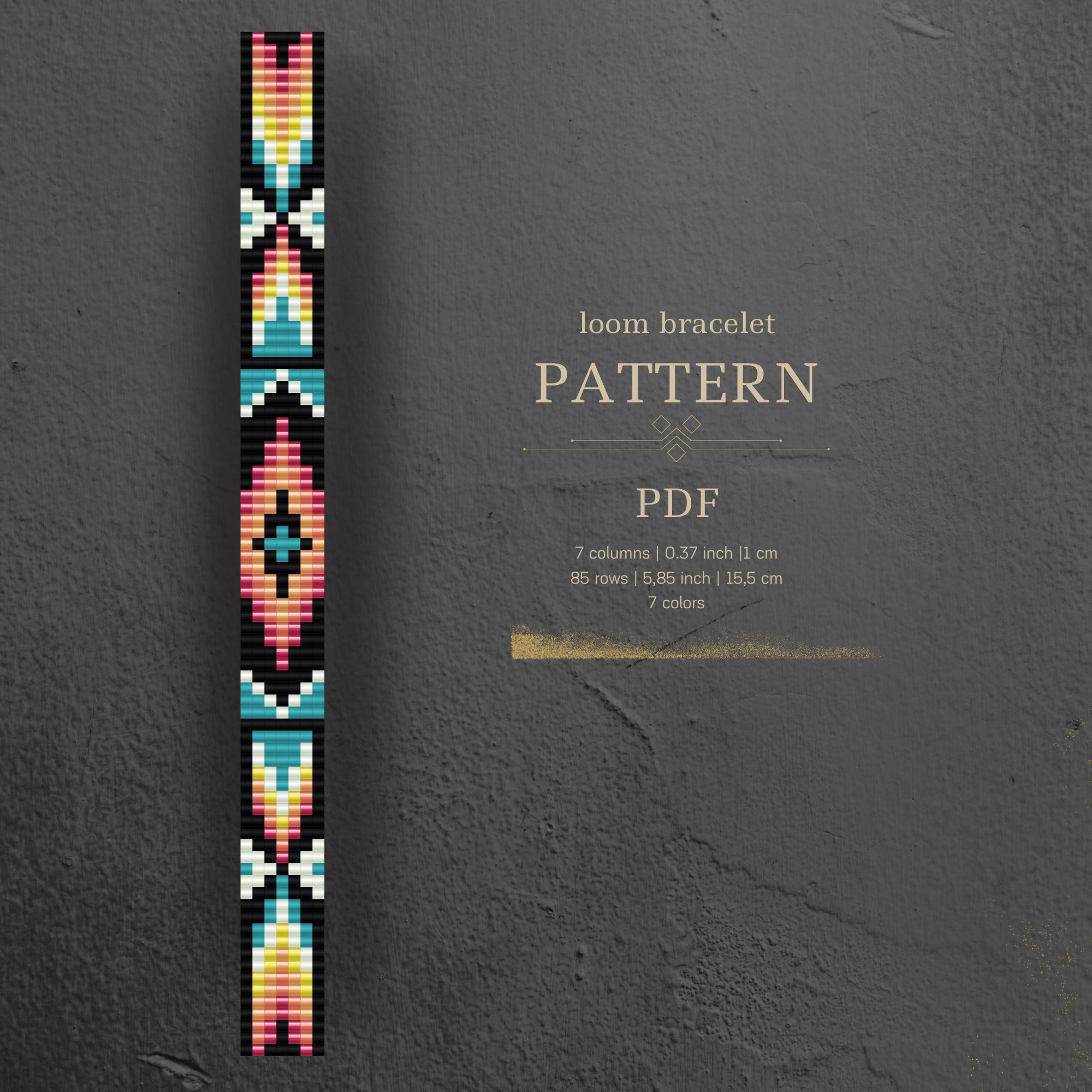 Easy Bead Pattern, Loom Bracelet for Beginners, Pdf Instant Download, Native Design, Diy Bead ...