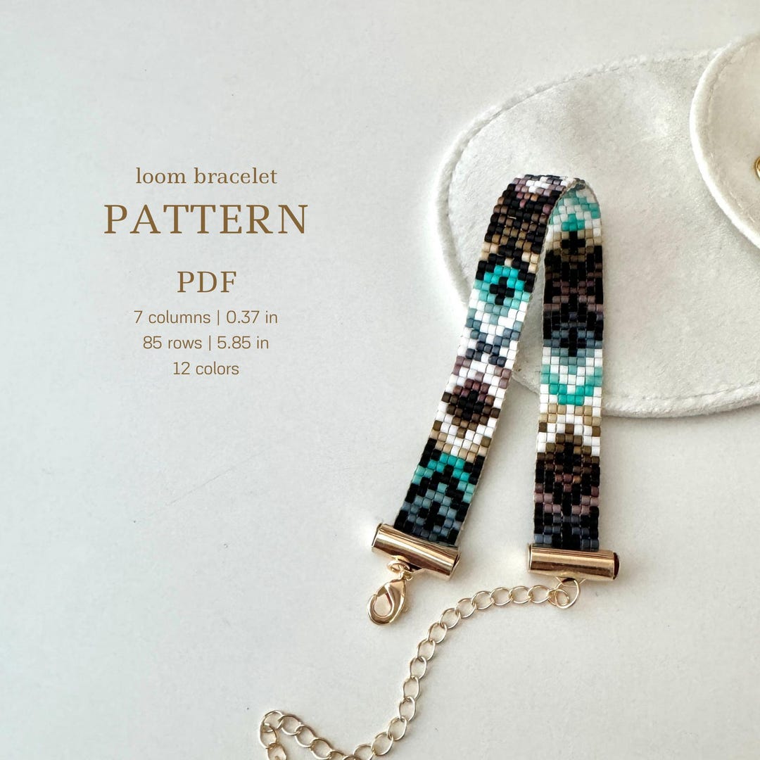 Delica Bracelet Pattern, Loom Bead Pattern With Unique Folk Design ...