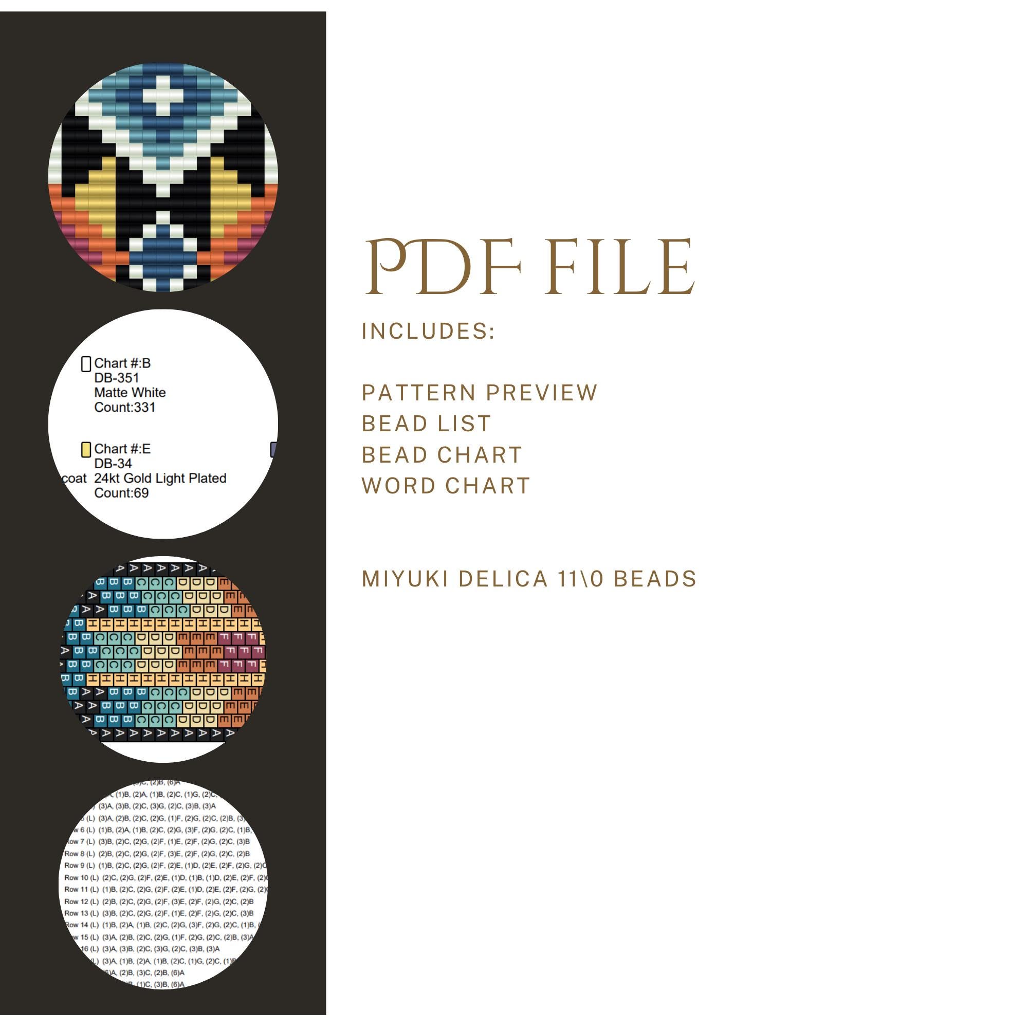 Bead Bracelet Pattern, Loom or Square Stitch, Native Traditional ...