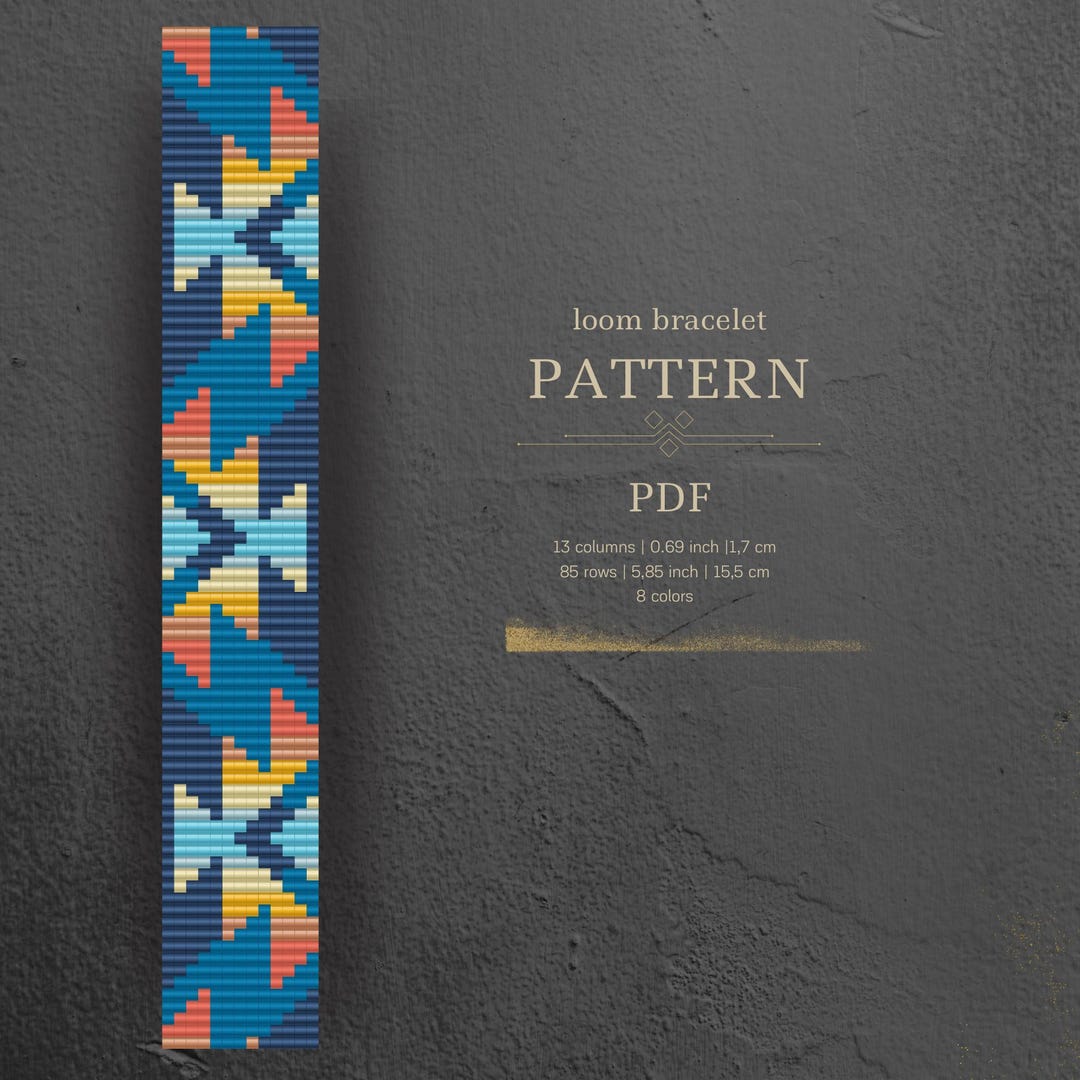 Loom Bead Bracelet Pattern, Aztec Design (PDF Pattern) - Etsy