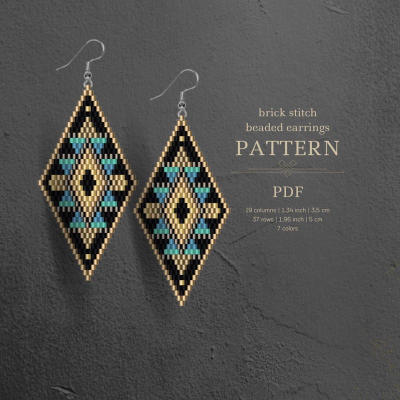 Brick Stitch Triangle Earring - Etsy