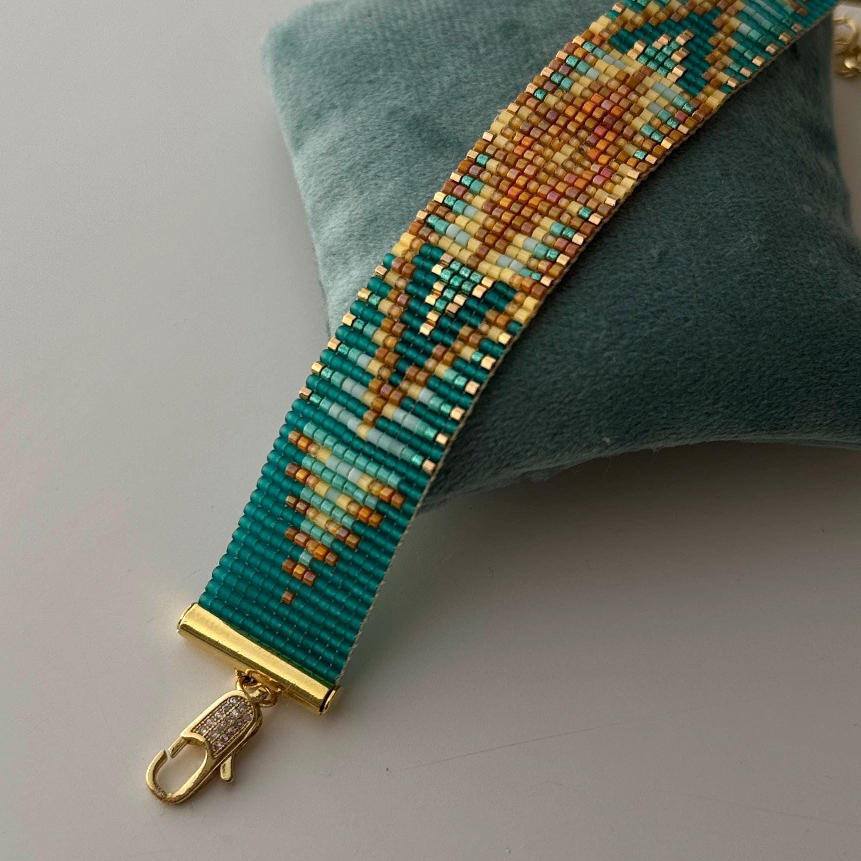 Turquoise Miyuki Delicabracelet Pdf Pattern, Stunning Loom Stitch ...