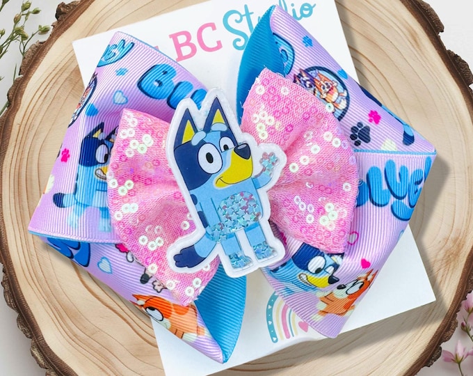 Bluey Hair Bow: Bluey Hair Bow, Bluey Birthday, Bluey Themed, Bluey ...