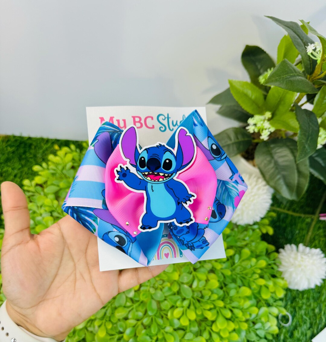 Stitch Bow, Stitch Hairbow, Stitch Style, Stitch 1st Birthday, Stitch ...
