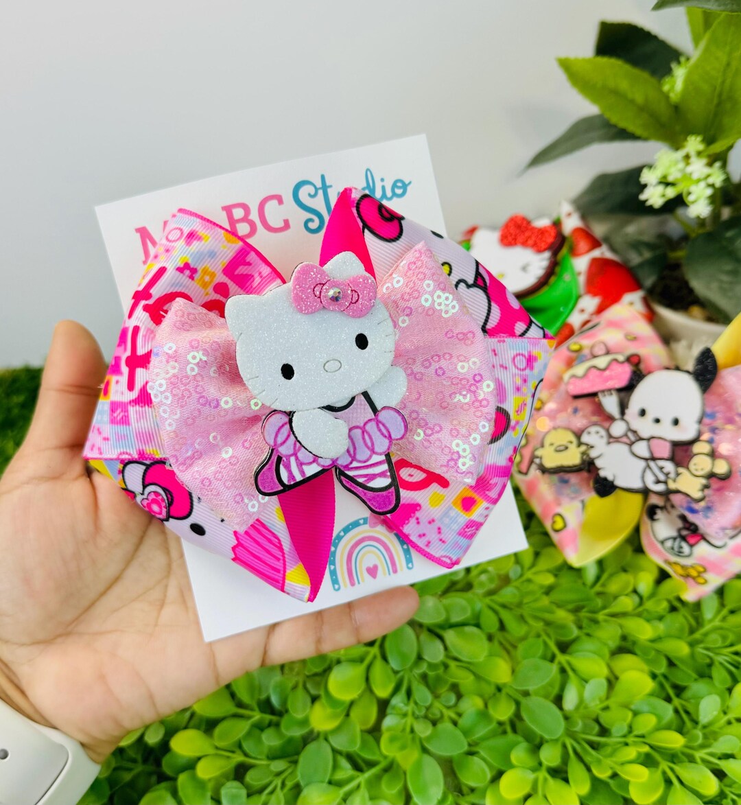 Hello Kitty Bow, Hello Kitty Hair Bow, Hello Kitty Themed, Hello Kitty ...